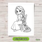 10 Free Rapunzel Coloring Pages - DIY Coloring Artistry