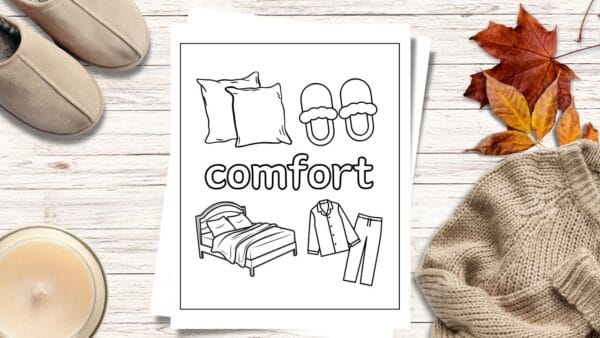 10 Free Cozy Words Coloring Pages - DIY Coloring Artistry