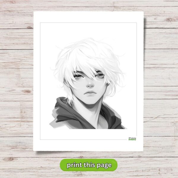 10 Free Anime Boy Coloring Pages - DIY Coloring Artistry