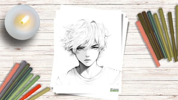 10 Free Anime Boy Coloring Pages - DIY Coloring Artistry
