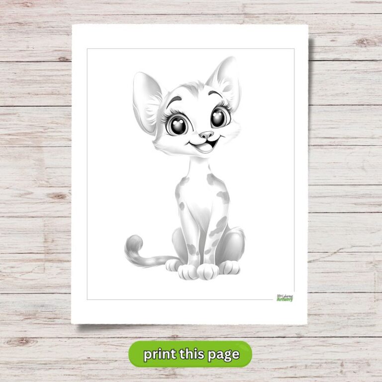 11 Free Cartoon Cat Coloring pages - DIY Coloring Artistry