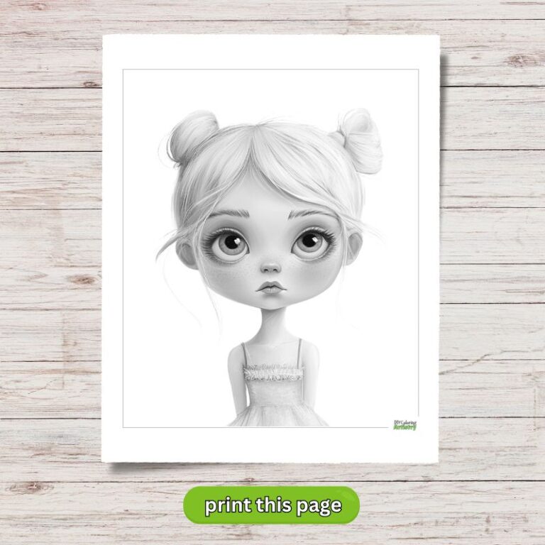 10 Free Girly Coloring Pages - DIY Coloring Artistry