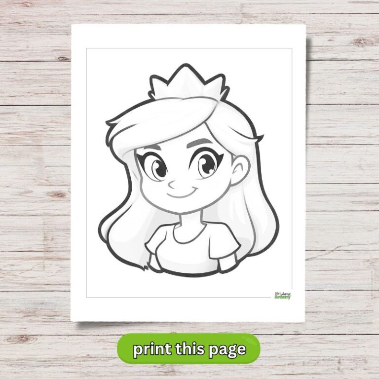 29 Free Princess Coloring Pages To Print - DIY Coloring Artistry