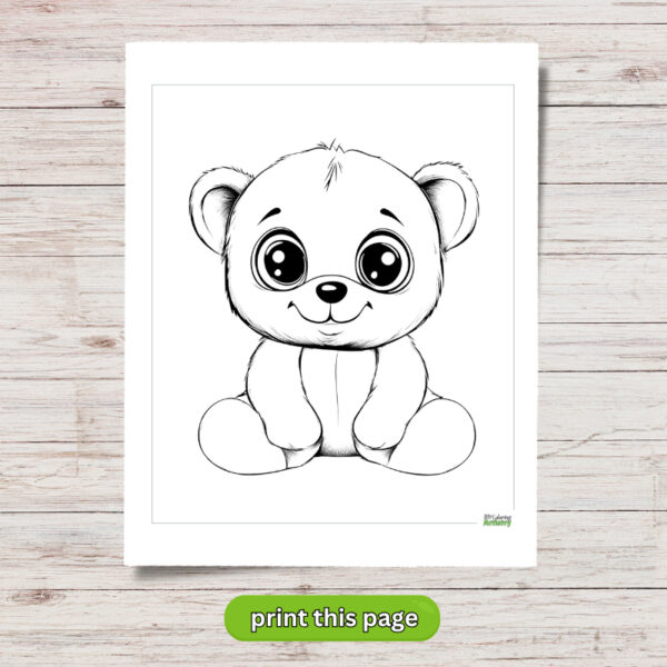 15 Free Teddy Bear Coloring printables - DIY Coloring Artistry
