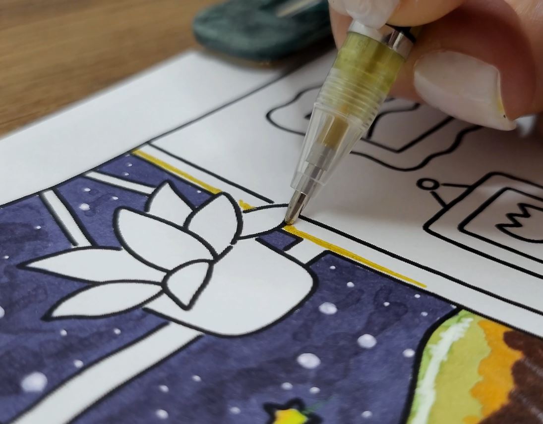 How To Color a Night Sky With Alcohol Markers - DIY Coloring Artistry