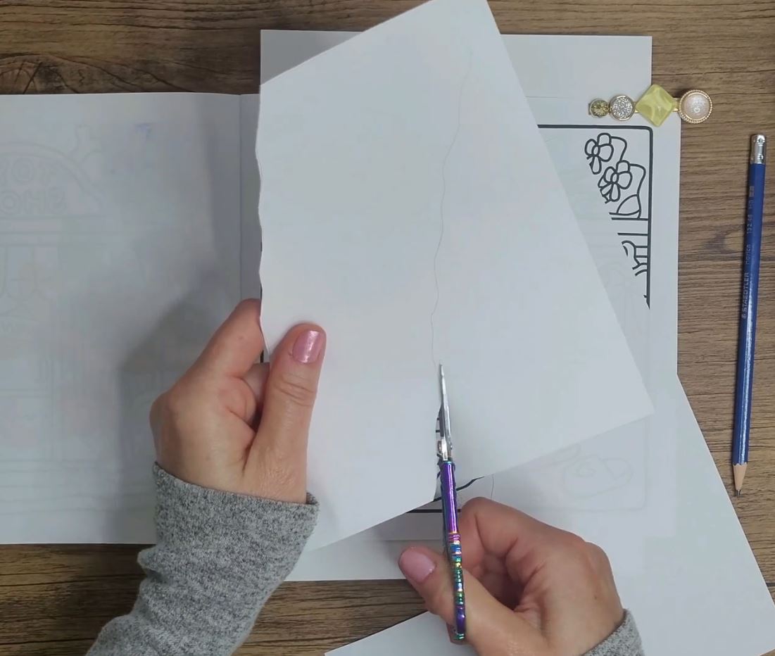 Torn Paper Effect Coloring Tutorial - DIY Coloring Artistry